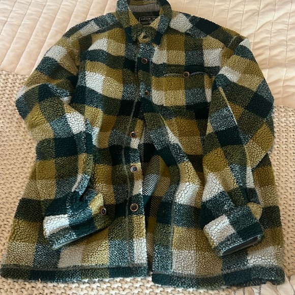 True Grit | Jackets & Coats | True Grit Checkered Fuzzy Fleece | Poshmark